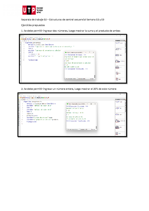 Ejercicios PARA Resolver - Algoritmos - EJERCICIOS PARA RESOLVER: - Studocu