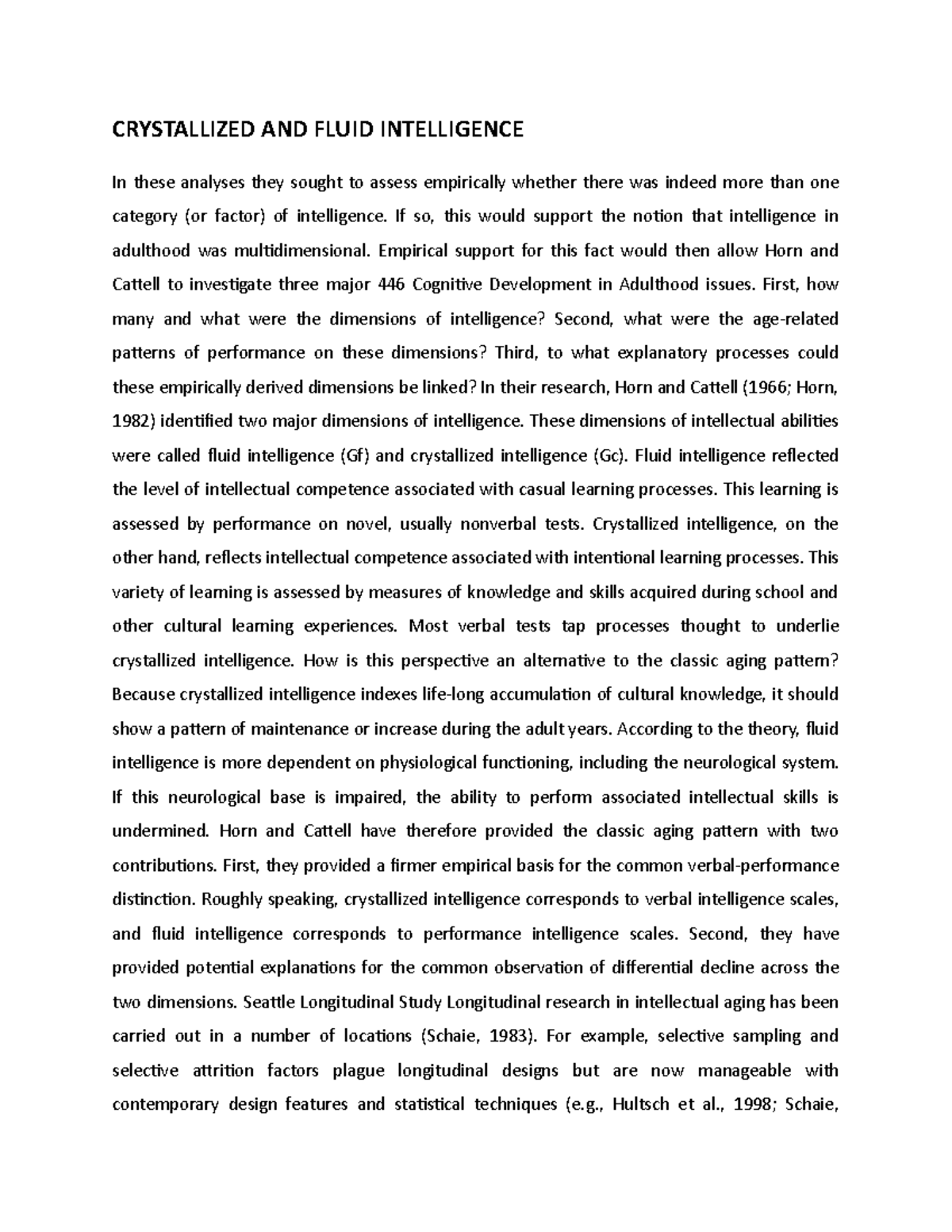 Crystallized AND Fluid Intelligence - CRYSTALLIZED AND FLUID ...