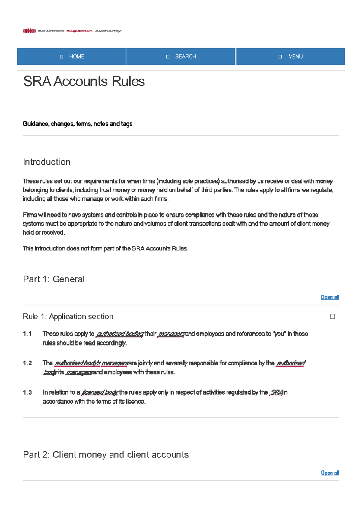 Download - These are the SRA Rules of Conduct that are governing the ...