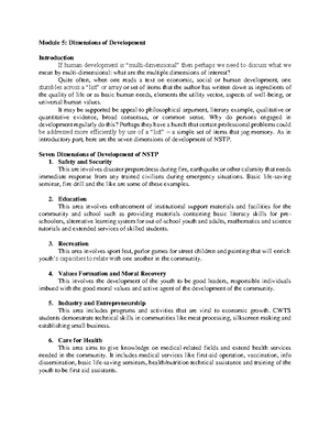 NSTP-M4 - regvrfb - Module 4: Values Development In the previous module ...