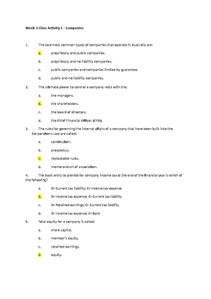 Module 9 - Tutorial AND Workshop Questions - ACCT2005 Techniques in Financial Accounting Topic 9 ...