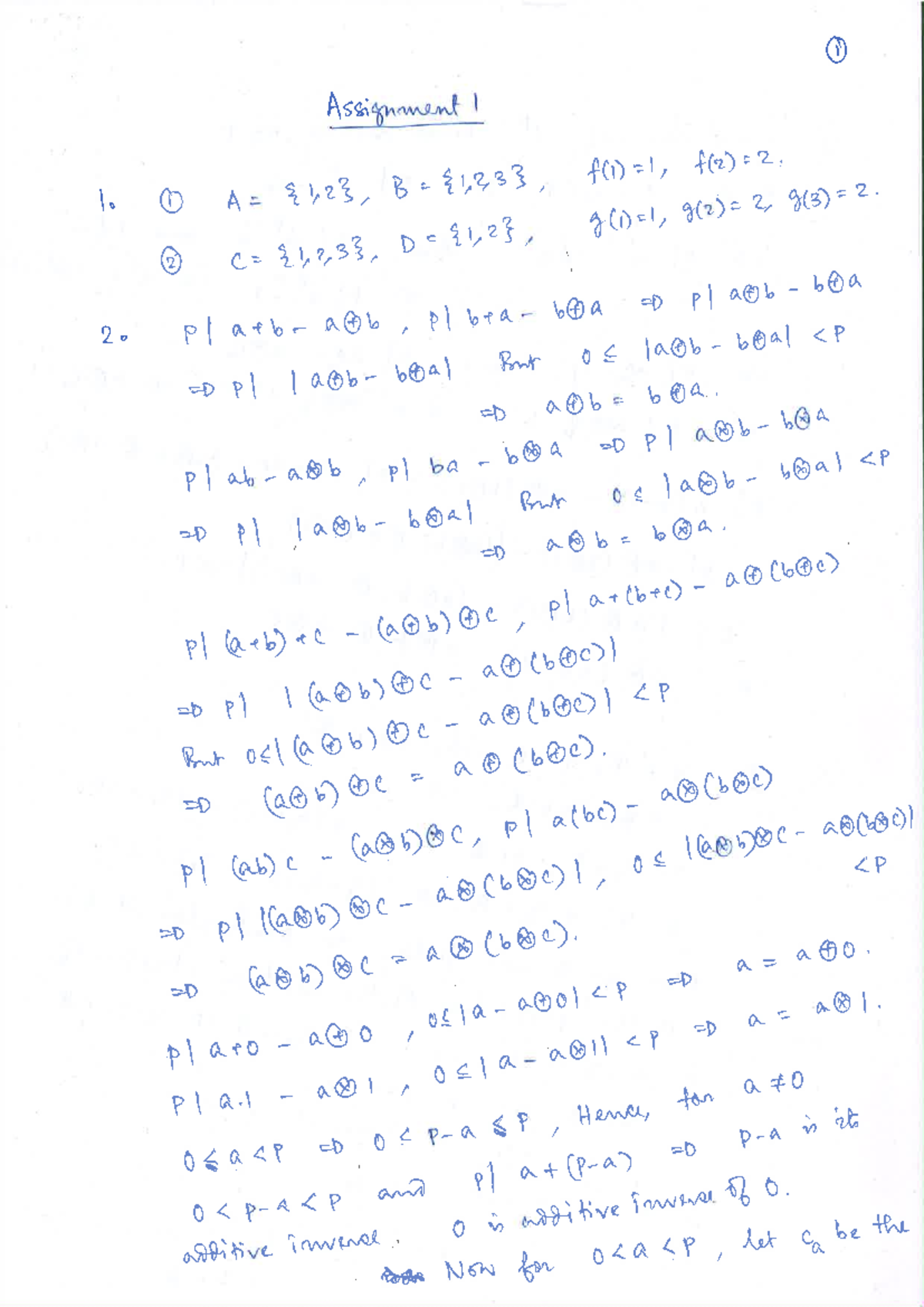 MAT 1001 Assignment 1 - Linear Algebra - Studocu
