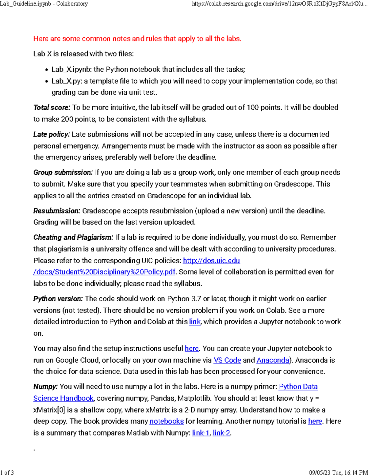 Lab Guideline Assignment Here Are Some Common Notes And Rules That Apply To All The Labs