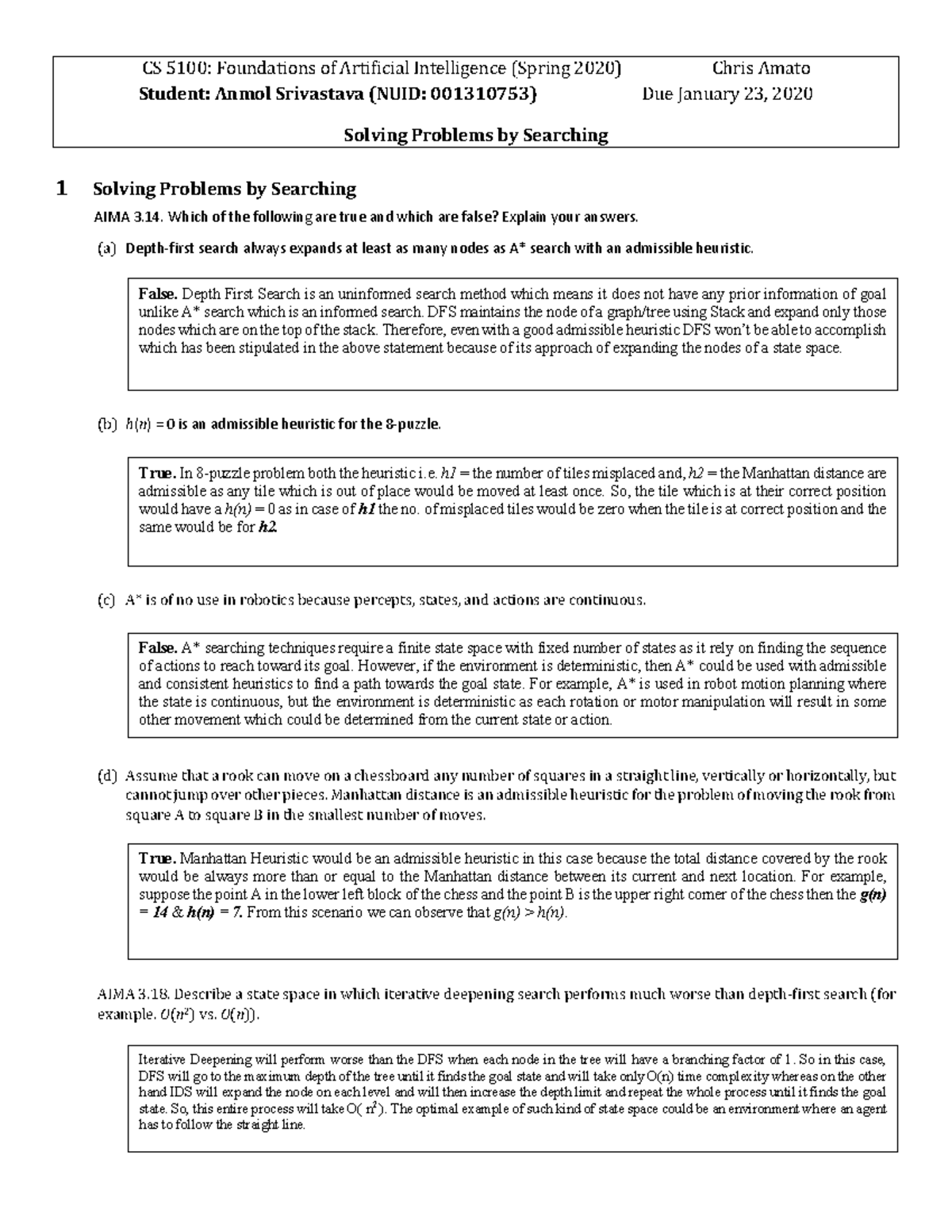 Ps2 Sol Assignment 2 Warning Tt Undefined Function 32 Cs 5100 Foundations Of Artificial