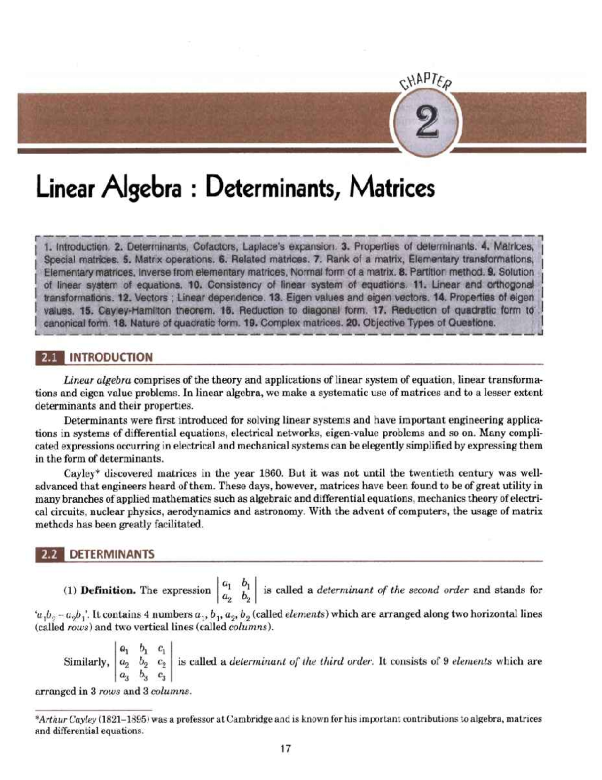 1 Determinants And Metrics Engineering Mathematics Studocu