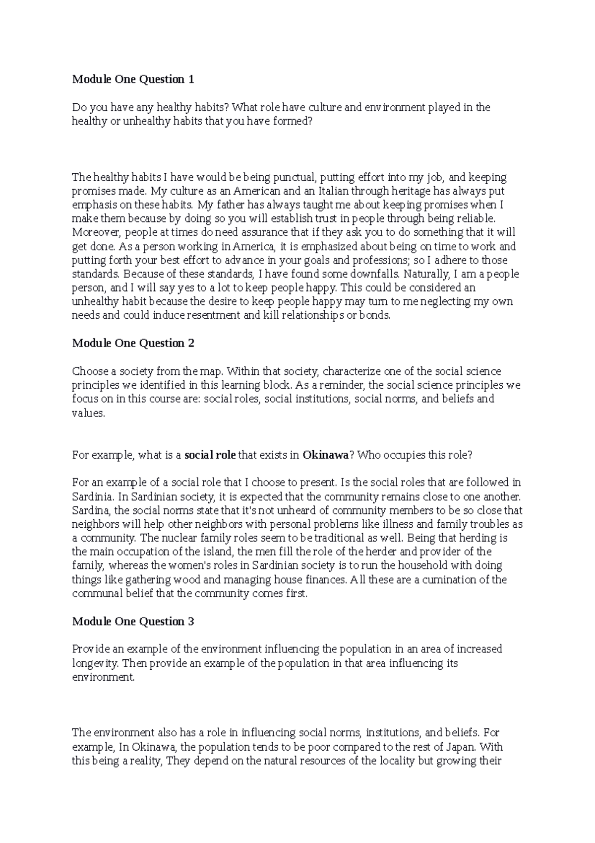 James Giordano SCS 200 Applied Social Sciences - Module One Question 1 ...