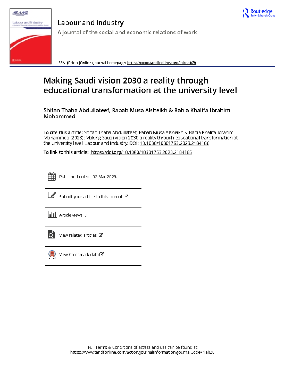 Making Saudi vision 2030 a reality through educational transformation ...