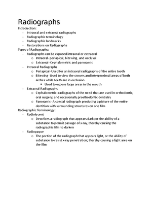 Anatomy - ANATOMY & ORAL STRUCTURES INTRODUCTION: o Important oral ...