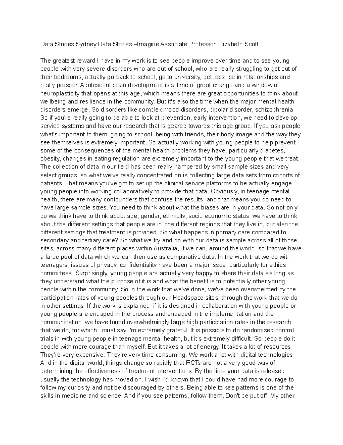 Data story 1 - Data Stories Sydney Data Stories –Imagine Associate ...