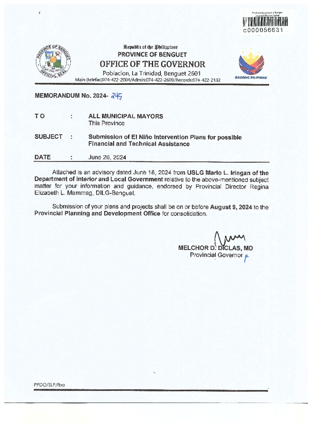 Memo No. 2024-245 - DILG MC - Provincial Government of Benguet Document ...