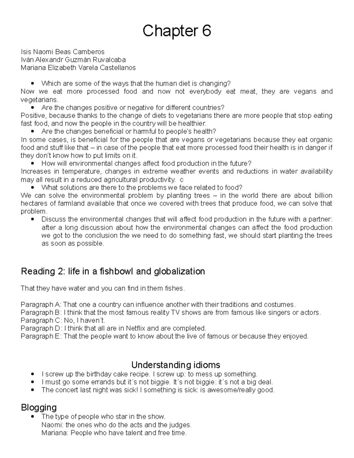 Chapter 6 ingles - act - Chapter 6 Isis Naomi Beas Camberos Iván ...