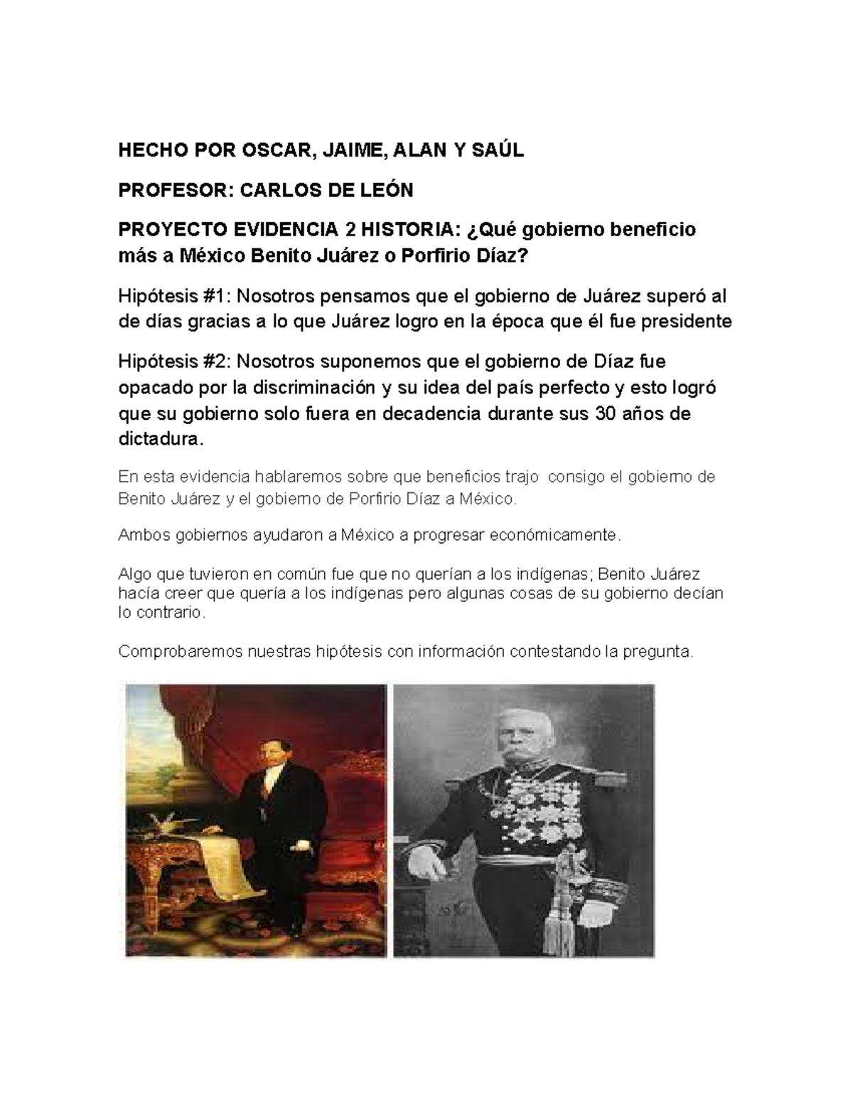 Qué gobierno beneficio mas al pais Benito Juarez VS Porfirio Diaz ...