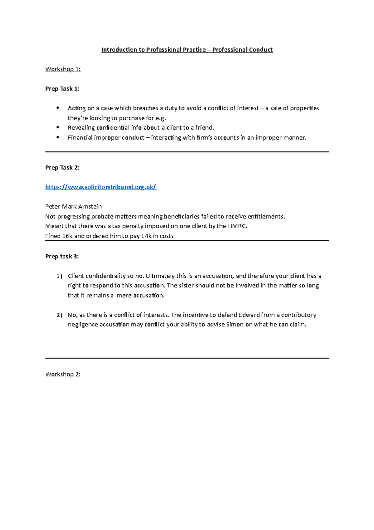 Professional Conduct - Introduction to Professional Practice ...