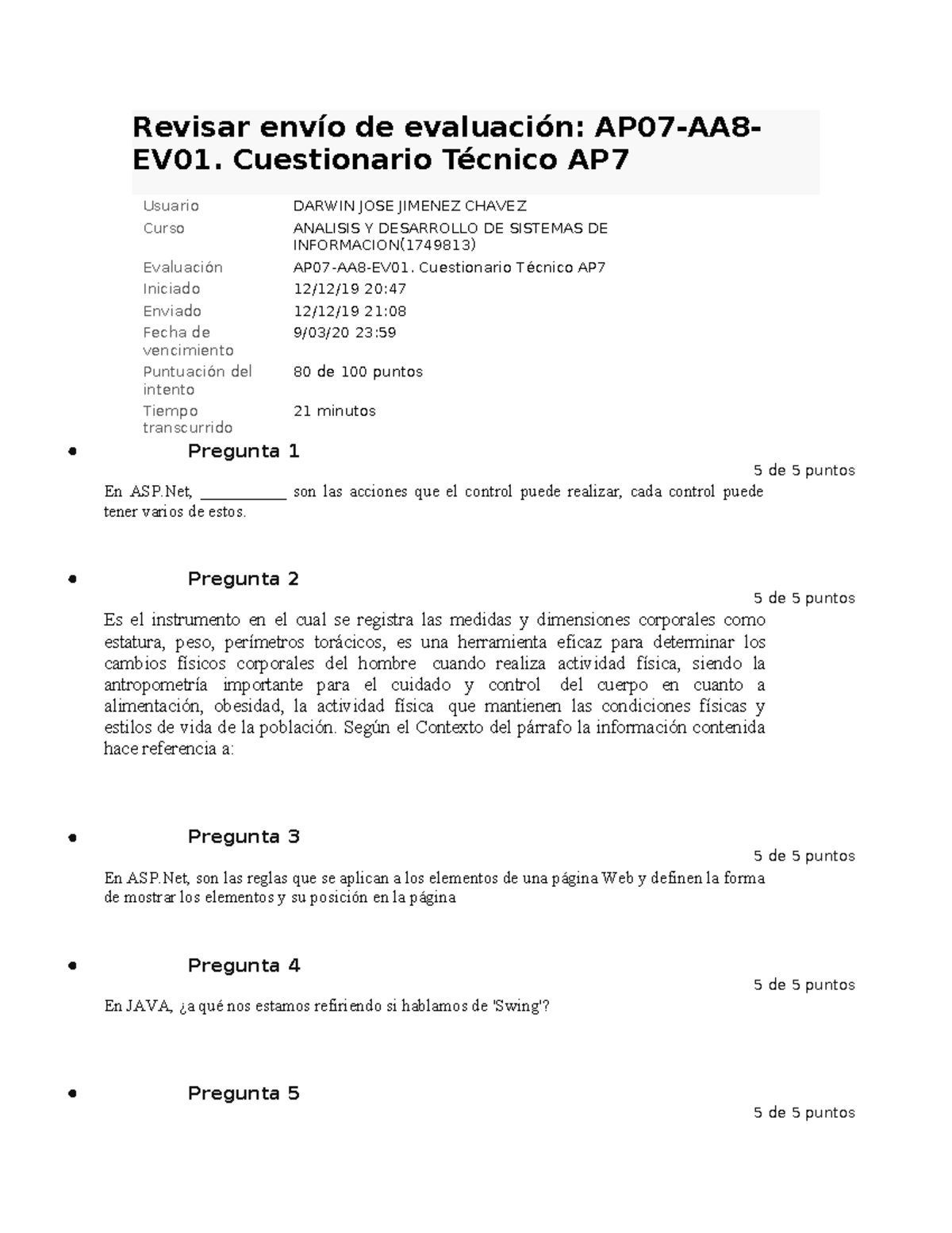 Pdfcoffee - asd dsa - Revisar envío de evaluación: AP07-AA8- EV01 ...