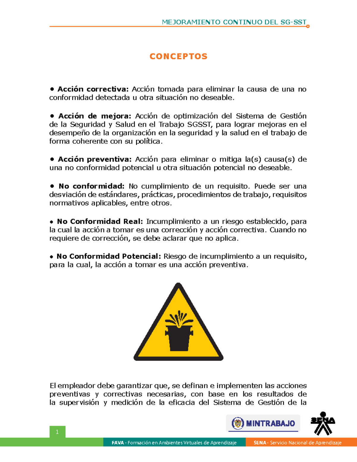 Accion 1 - material de apoyo - 1 ConCeptos Acción correctiva: Acción ...
