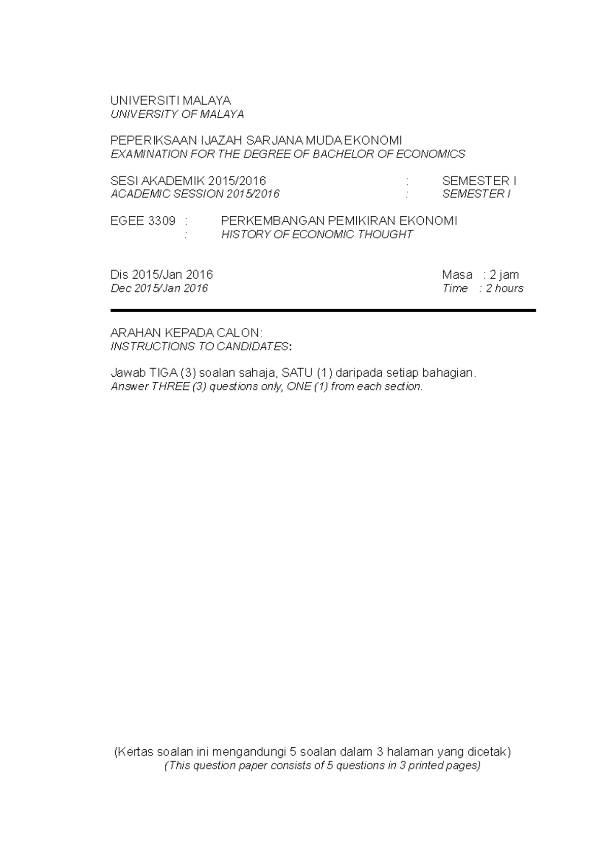 Exam 10 June 2015, questions - UNIVERSITI MALAYA UNIVERSITY OF MALAYA ...