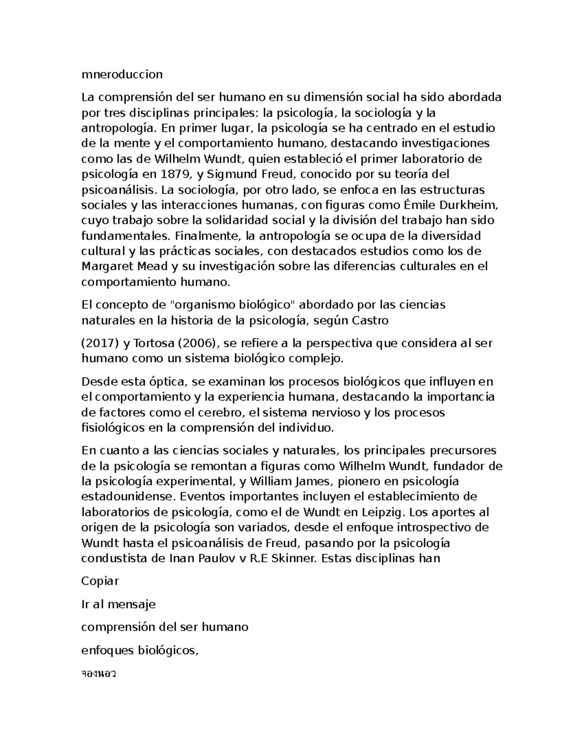 CompañERO Conclusiones - mneroduccion La comprensión del ser humano en ...