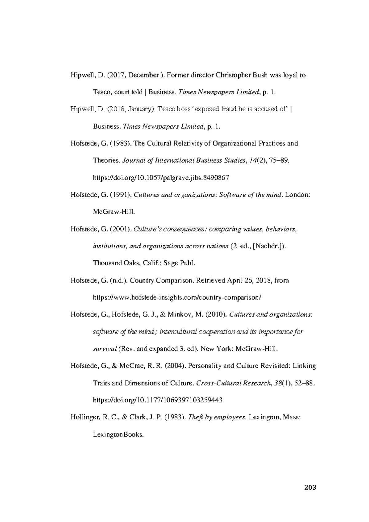 THE ROLE OF National Culture 69 - 203 Hipwell, D. (2017, December ...