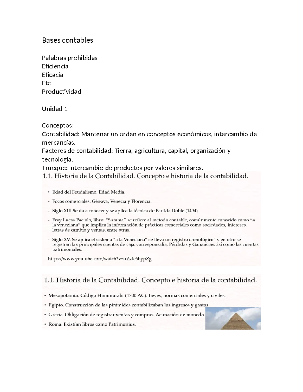 Bases contables - Contabilidad de costos - Bases contables Palabras ...