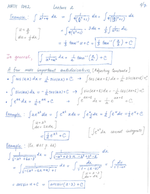 1342 Lecture 4 Improper Integrals - MATH 1342 Lecture 4 Improper ...