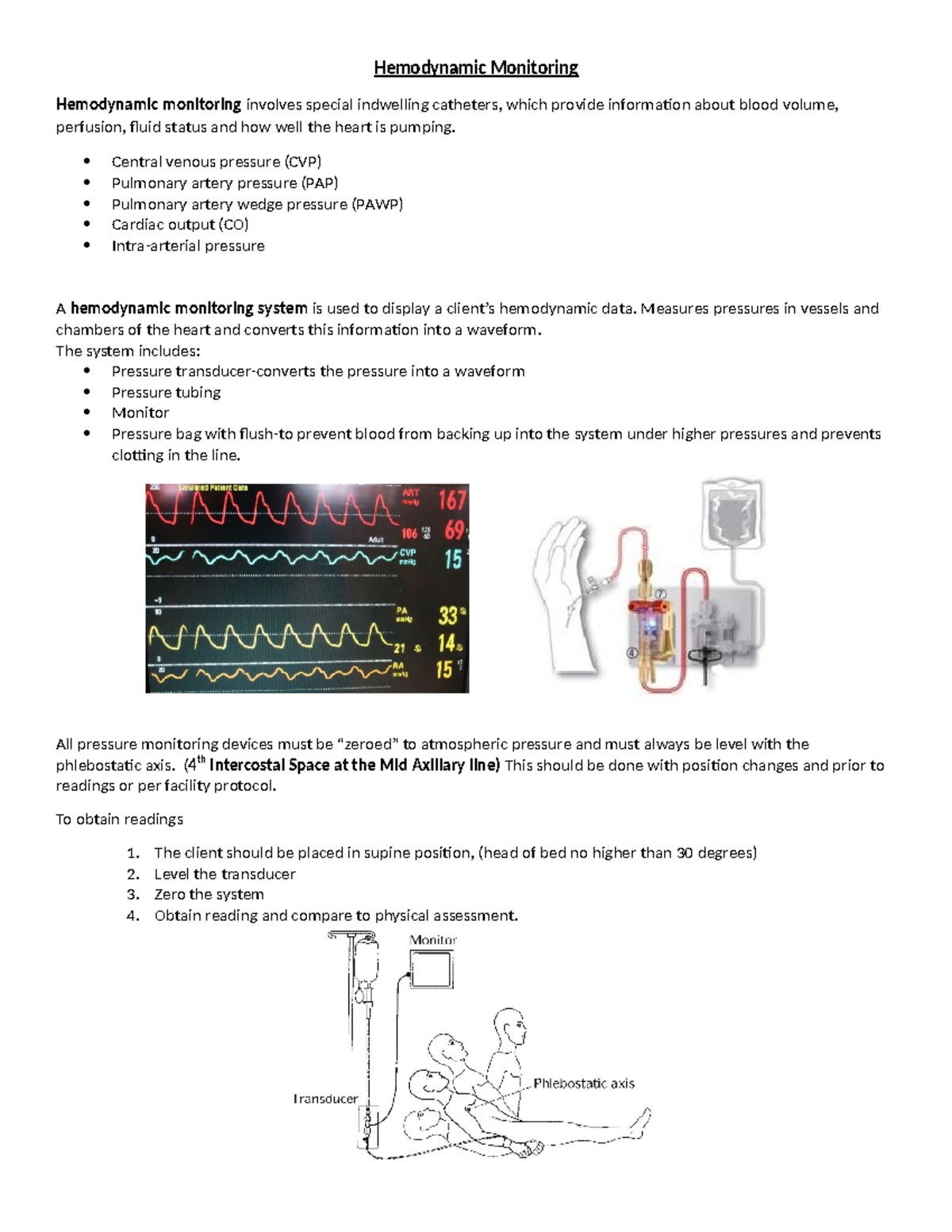 Hemodynamic Monitoring - Hemodynamic Monitoring Hemodynamic monitoring ...