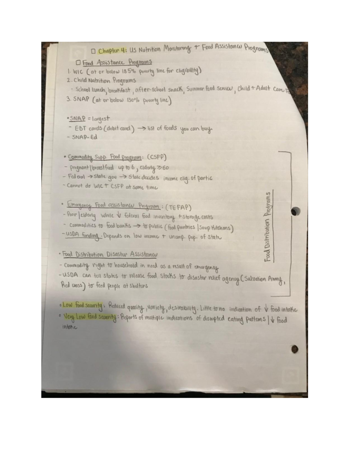 NTD 415 Chapter 4 Written Notes - Studocu