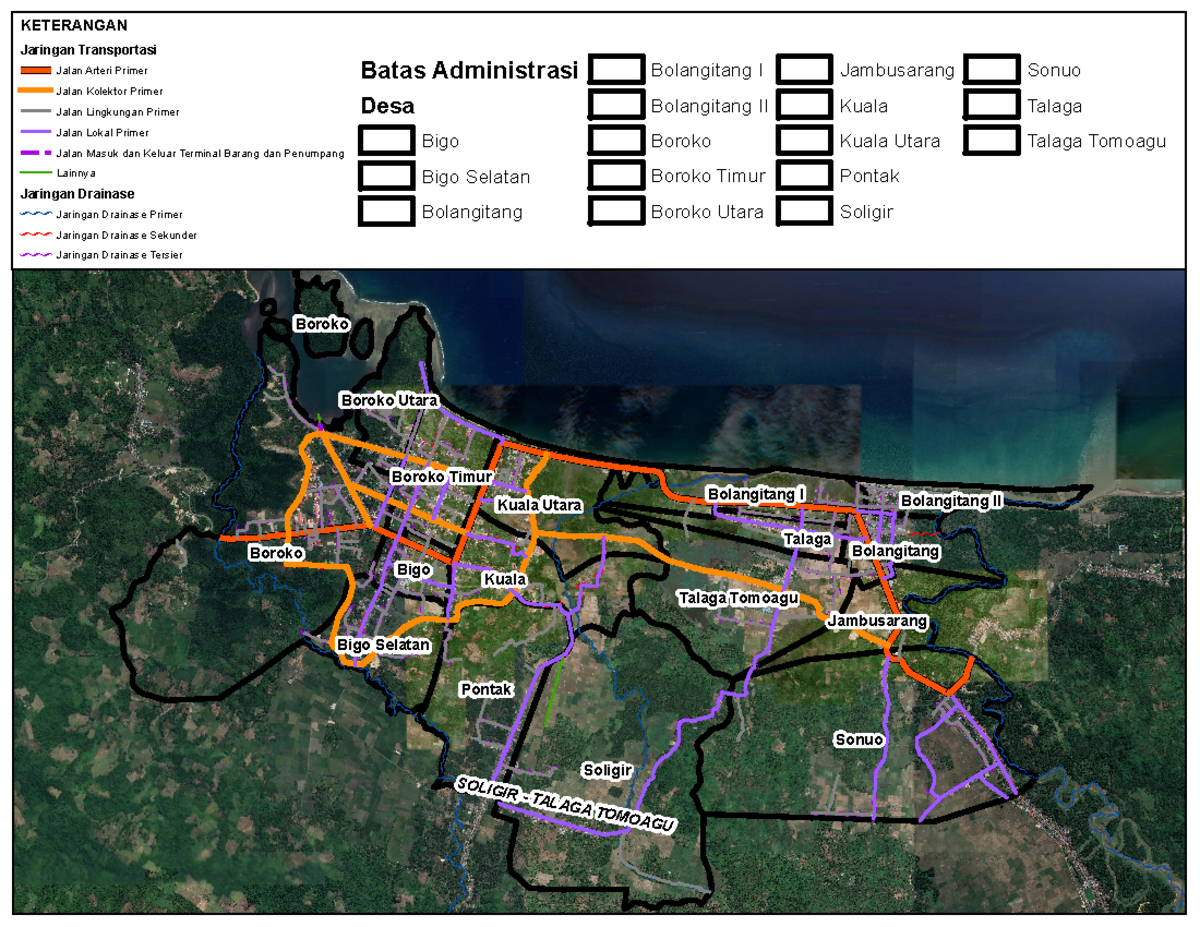 PETA Batas WP - Just map for RDTR Kab. Bolmong Utara - KK K K K K K KKK ...