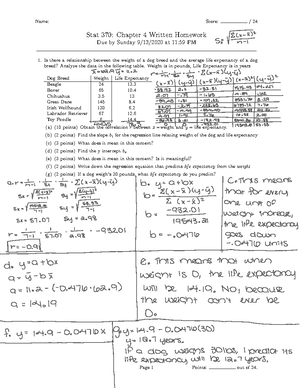 Statistics Ch. 13 Examples - ####### - (H. B VIDEO[XAMPLES ...