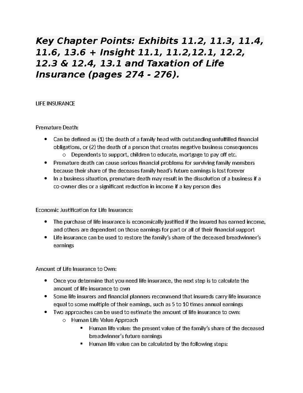 Chapter 11 Notes - Summary Principles of Risk Management and Insurance ...