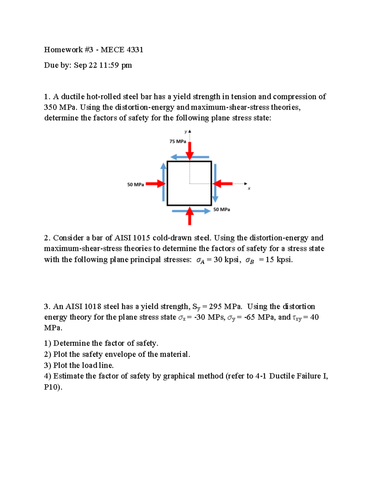 Homework #3-MECE 4331 - Heat transfer notes - Homework #3 - MECE 4331 ...