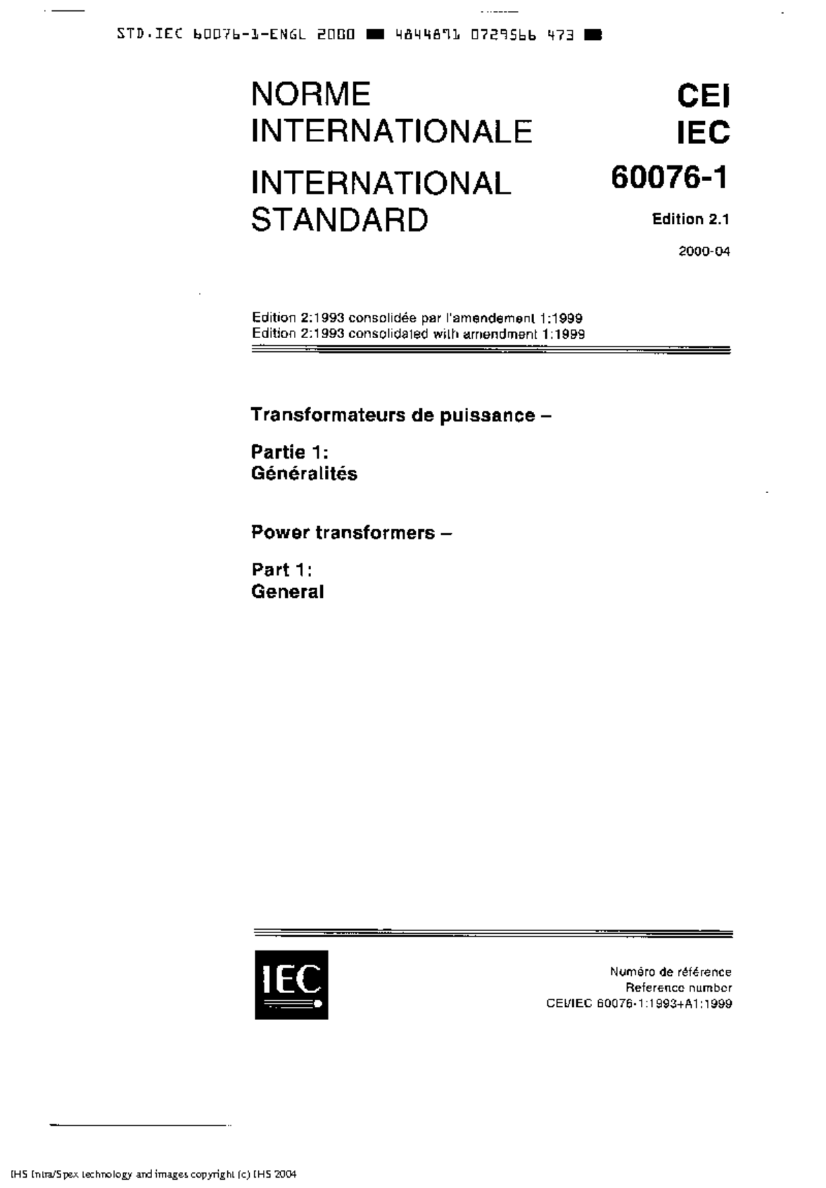 IEC-60076-1 - Hello - Civil Engineering - Studocu