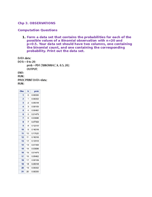 Chp 4. Problem Set (9 - CHAPTER 4. DATA SETS Problem Set For each of the scenarios described ...