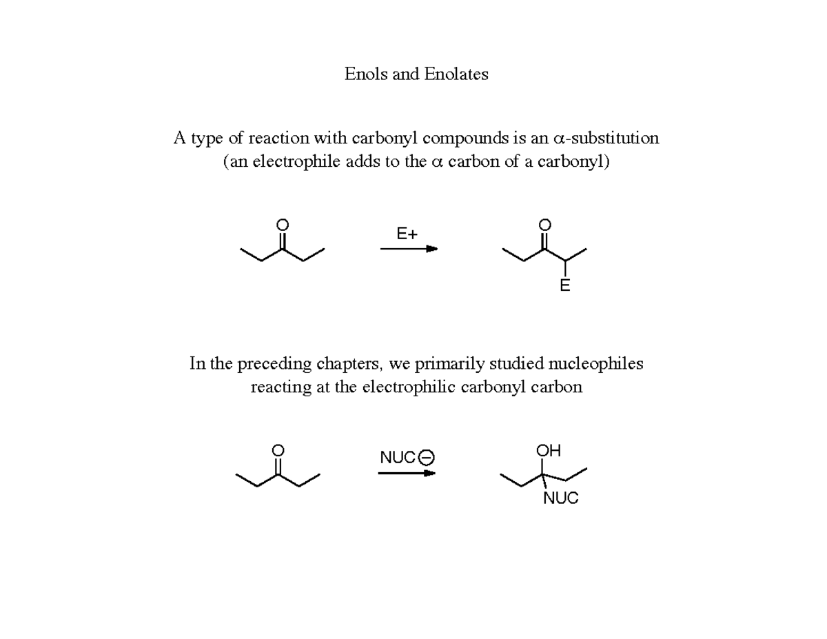 Enolates - all about enolate reaction - Enols and Enolates A type of ...