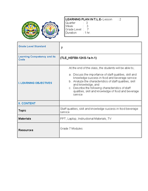 Science 5 week 5 - Science 5 I. OBJECTIVES A. Content Standard The ...