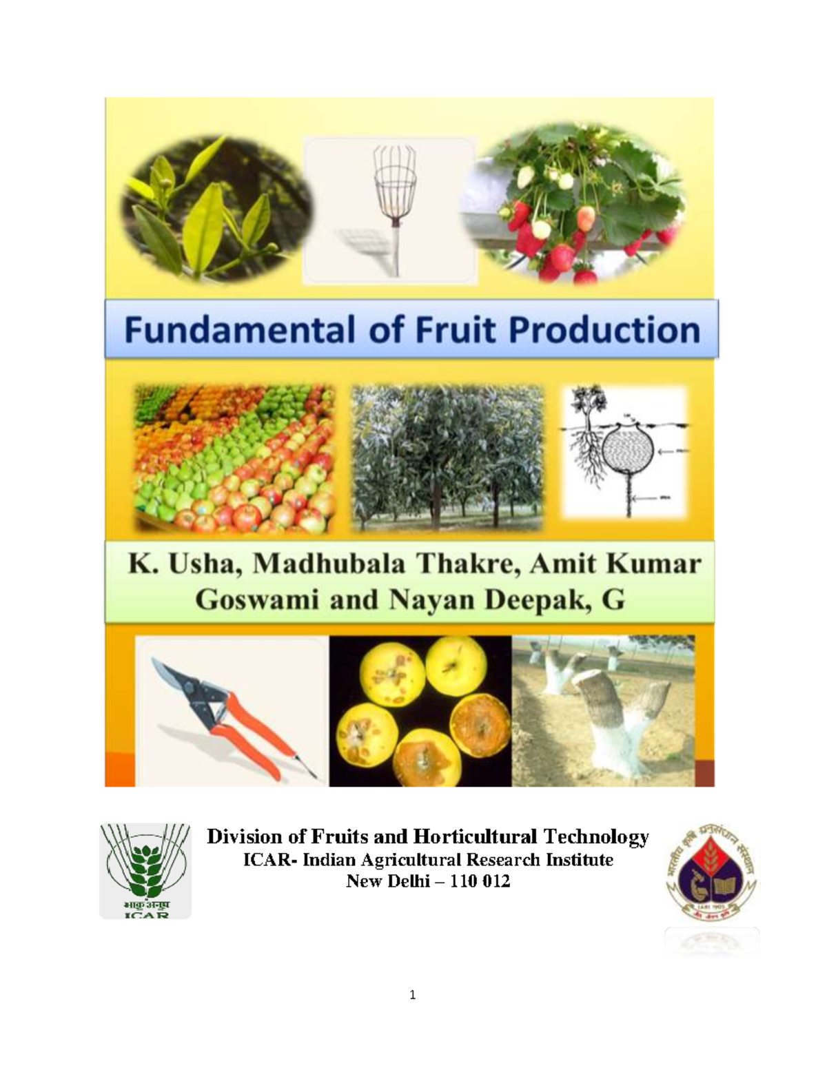 Fundamental of Fruit production - Division of Fruits and Horticultural ...