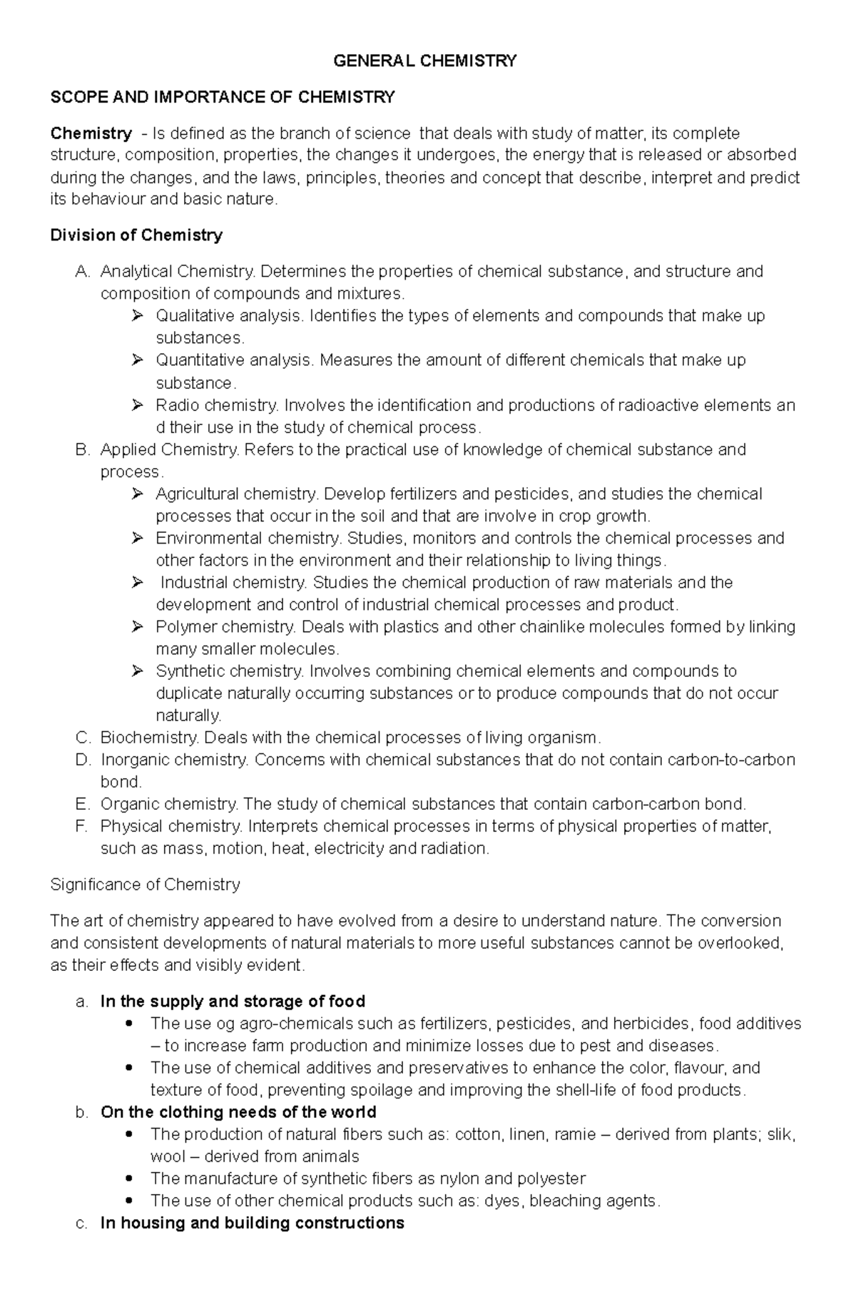 General- Chemistry-module - GENERAL CHEMISTRY SCOPE AND IMPORTANCE OF ...