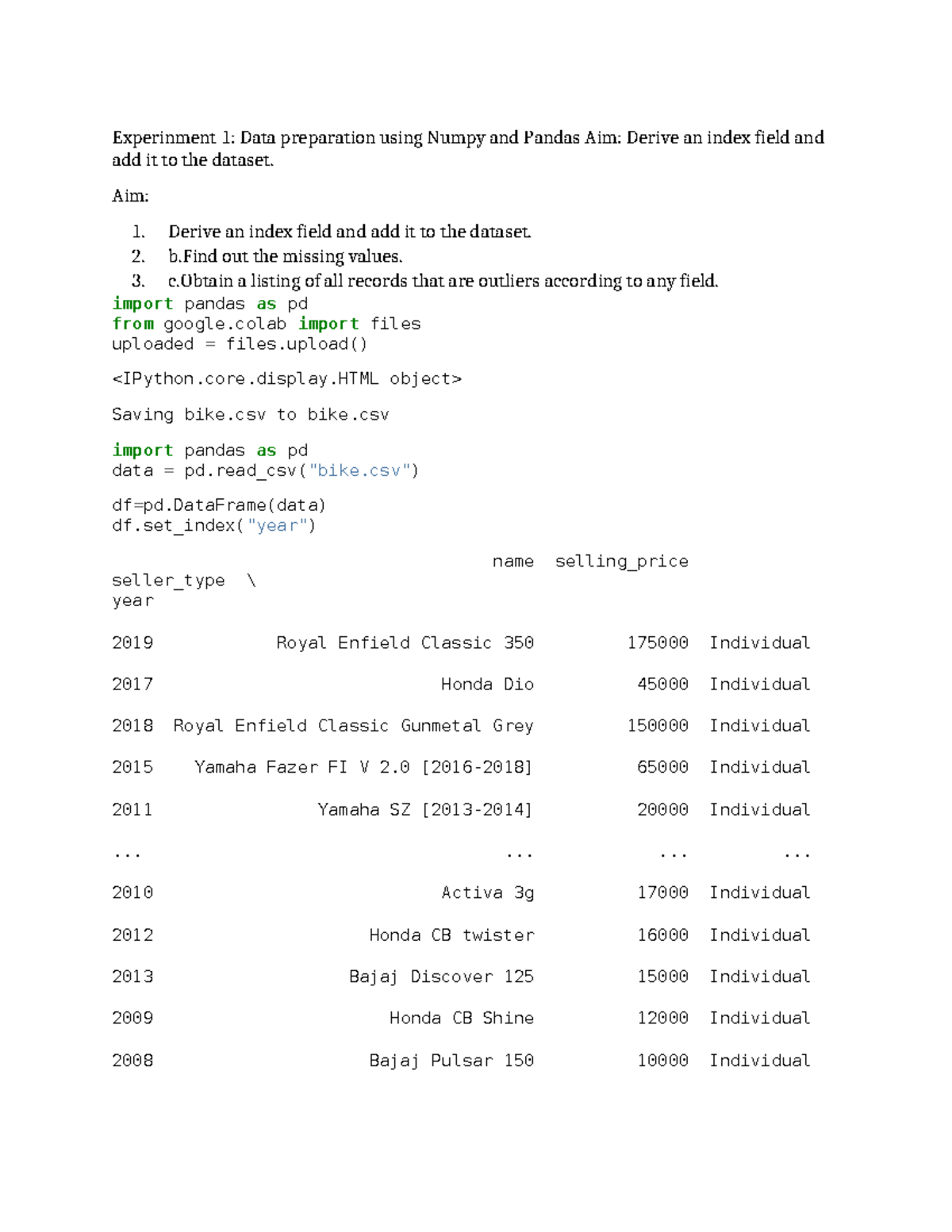 Vertopal.com sachinep 1 - Experinment 1: Data preparation using Numpy ...