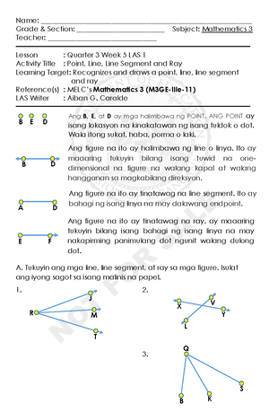 Pdfcoffee - Mathematics Test Quarter 2 - 1 a. 2 1 b. 3 1 c. 4 1 d. 5 ...