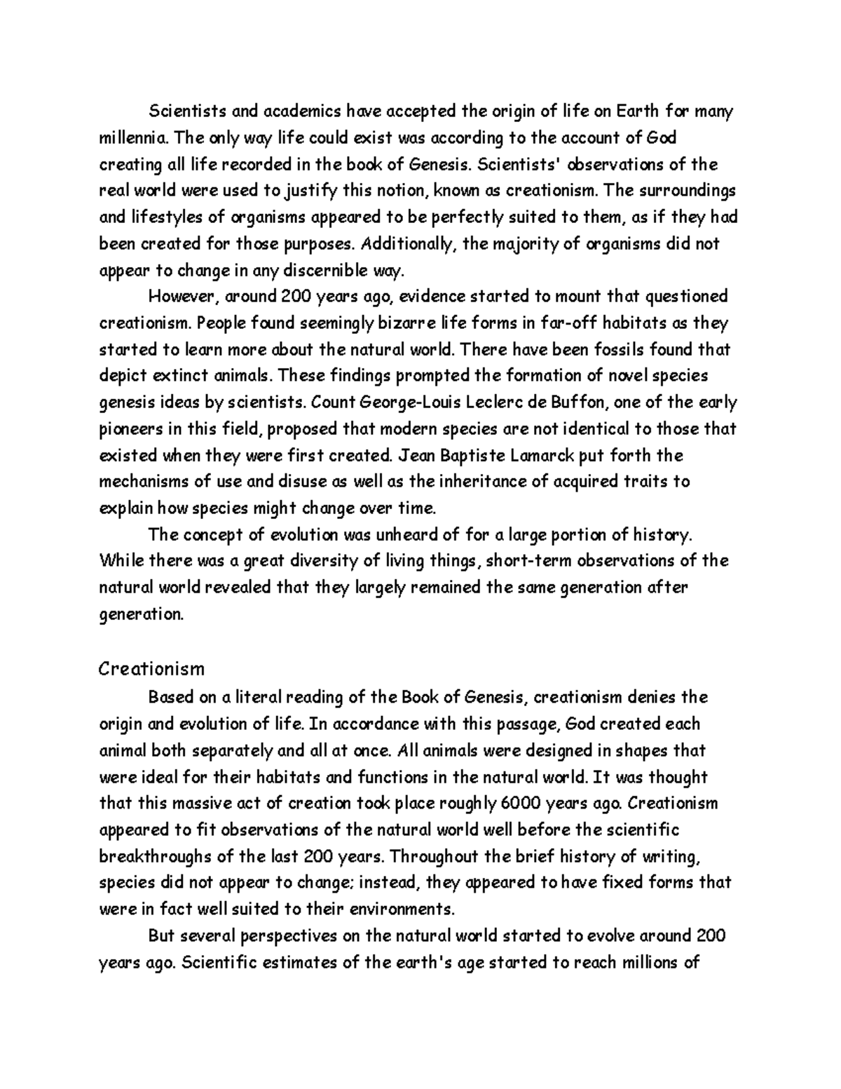 Evolution and Lamarck - Scientists and academics have accepted the ...