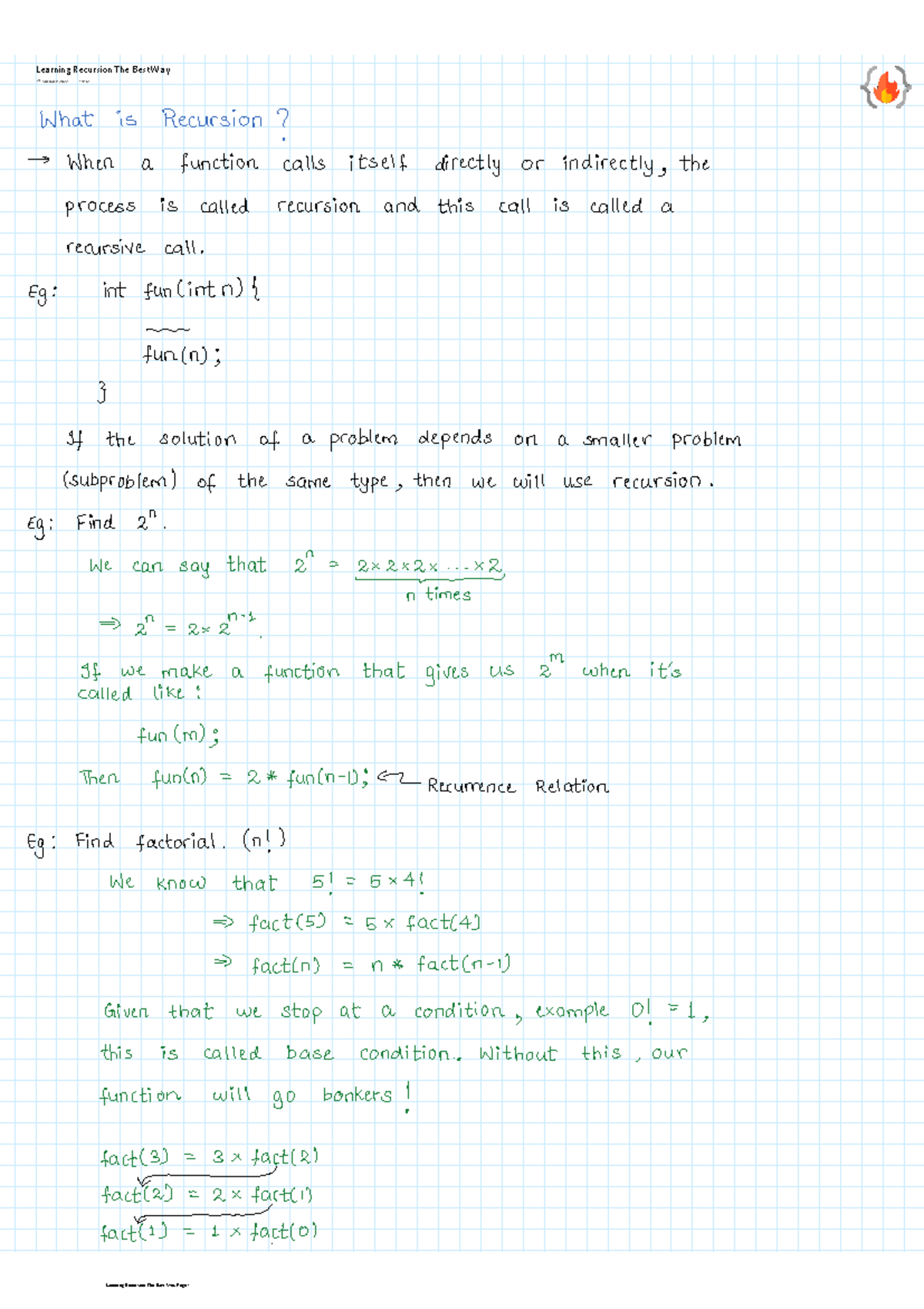 Lecture 31 Learning Recursion The Best Way - Electronic Measurements ...