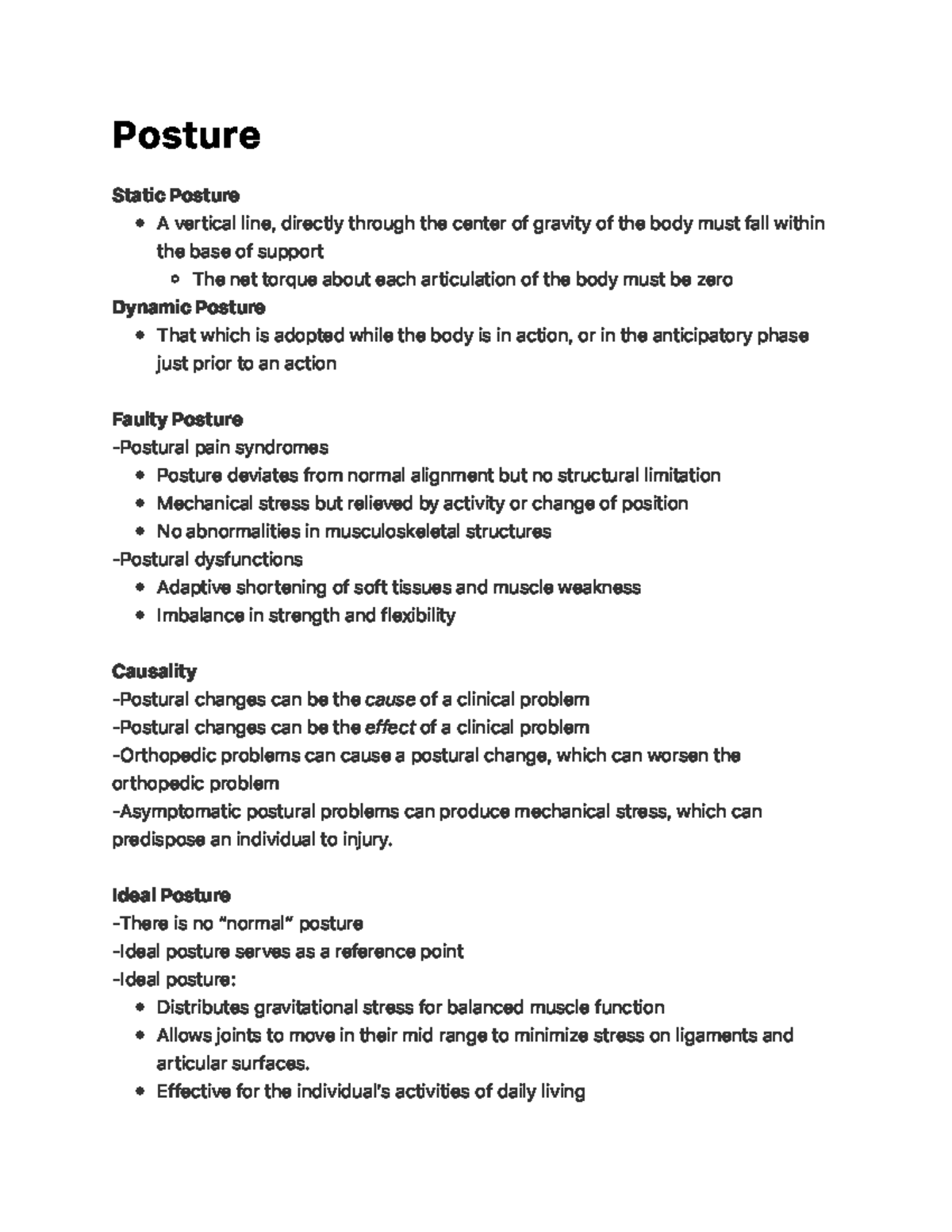 Posture - Master of Occupational Therapy course (first year) with Dr ...