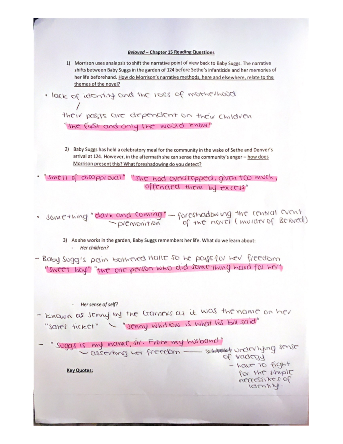 Beloved Chapter 15 - Studocu