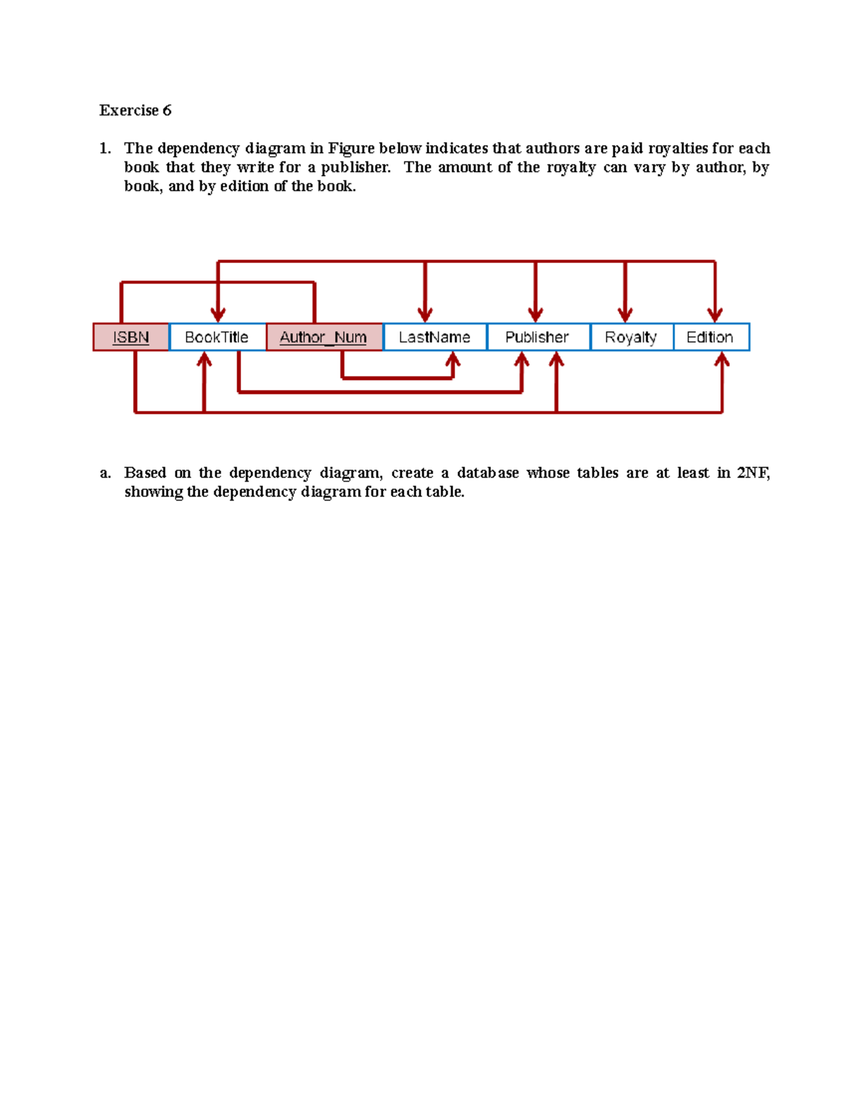 Ex6 answers - Normalisation tutorial - Exercise 6 1. The dependency ...