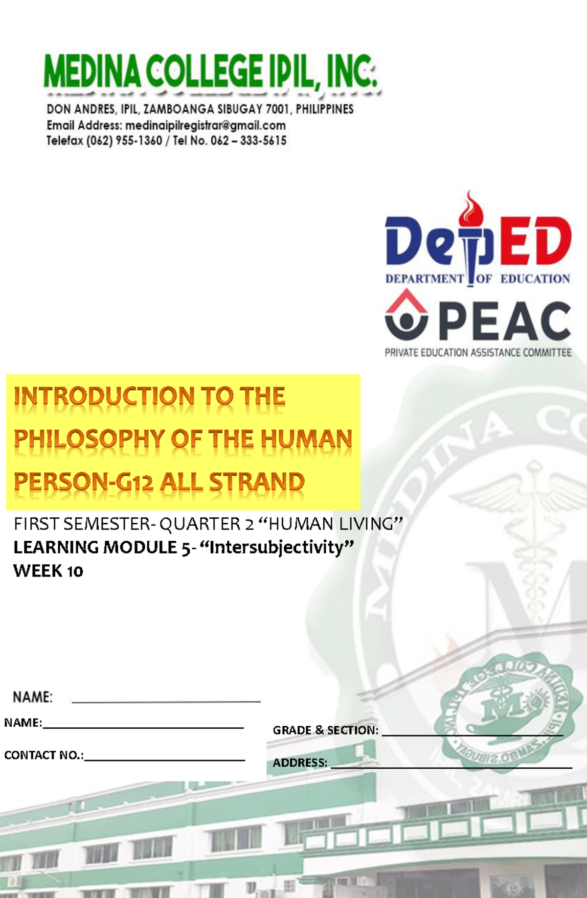 Philosophy- Module-6 - philo shs module - IPHP/QTR2_MEDINA COLLEGE ...