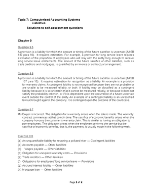 Topic 6 Self assessment questions solutions - Topic 6 Systems Design ...