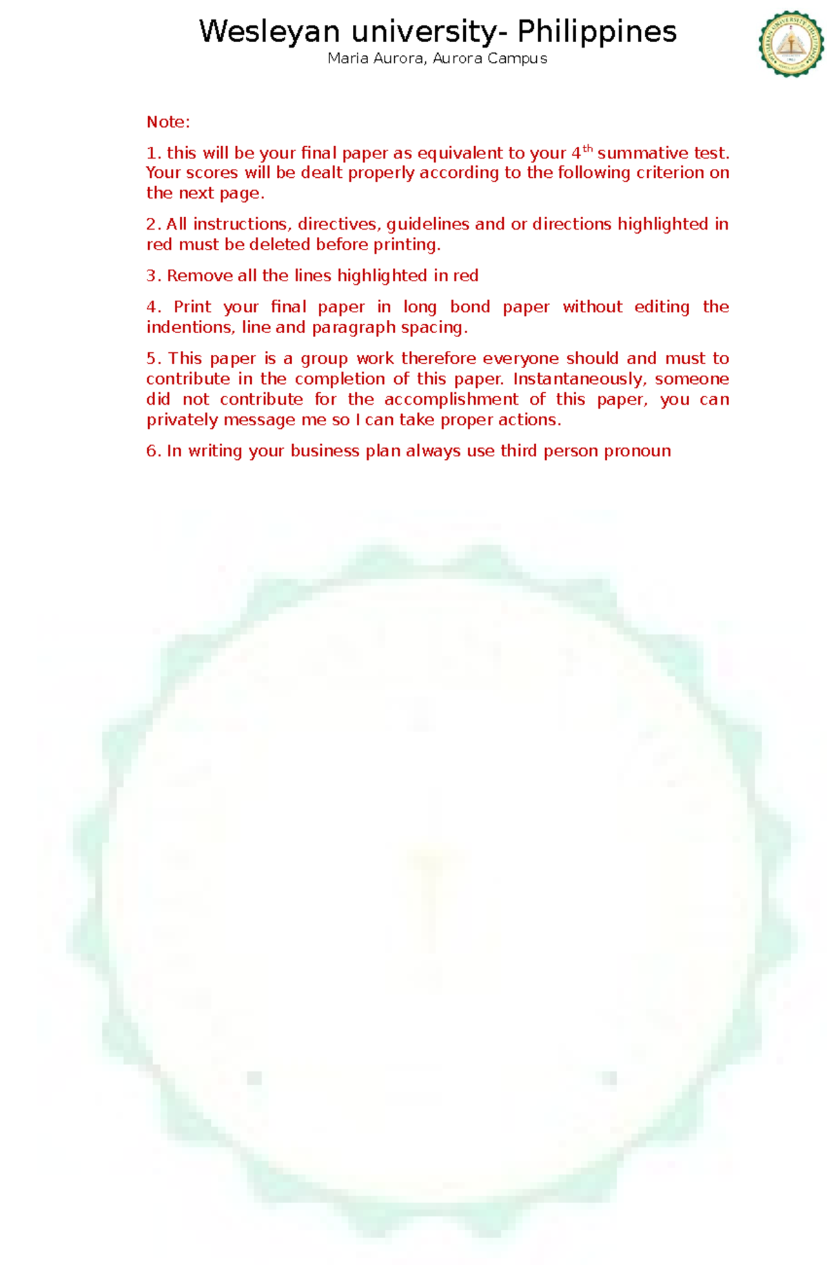 Final- Paper - Maria Aurora, Aurora Campus Note: this will be your ...