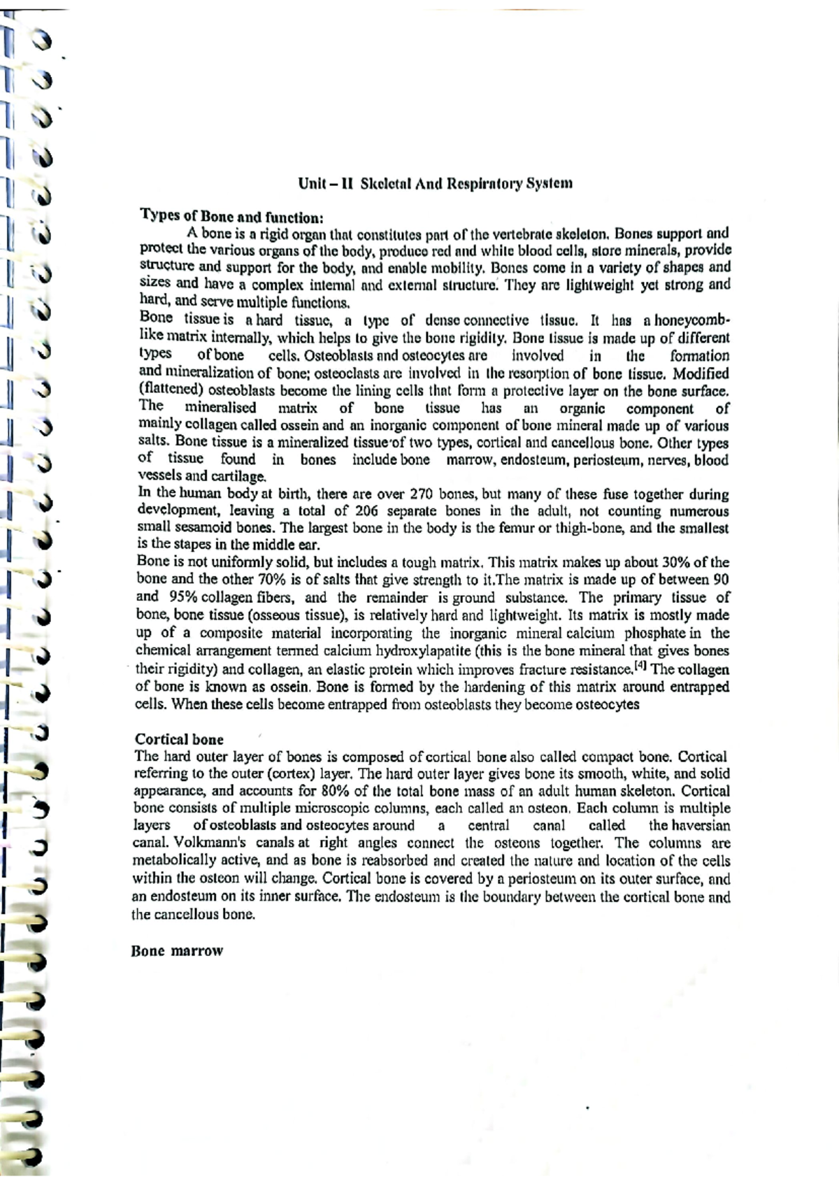AHP Unit-2 - Easy lecture notes - Unit II Skeletal And Respiratory ...