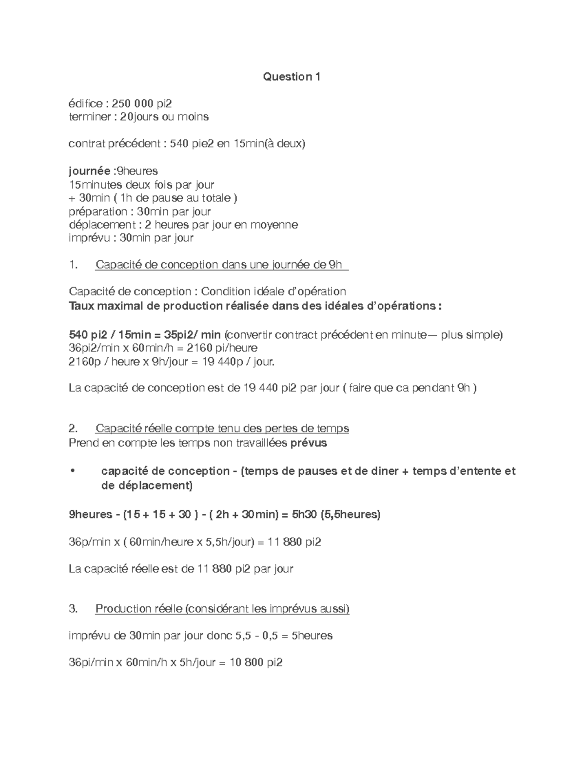 Lab 2 MET4200 pdf - solutionnaire lab2 (chapitre 4,5 et 6) - Question 1 édifice : 250 000 pi ...