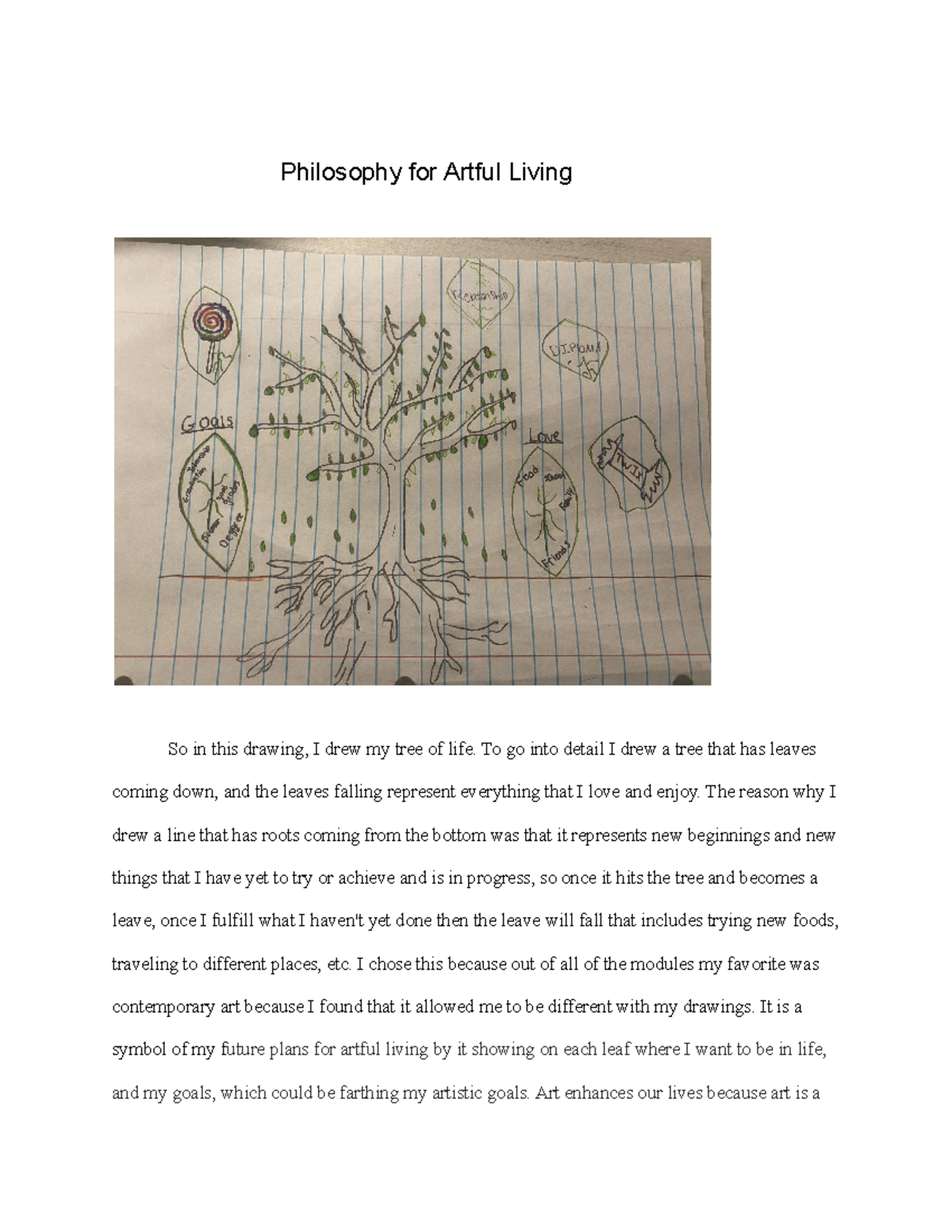 Final- Philosophy for Artful living - Philosophy for Artful Living So ...