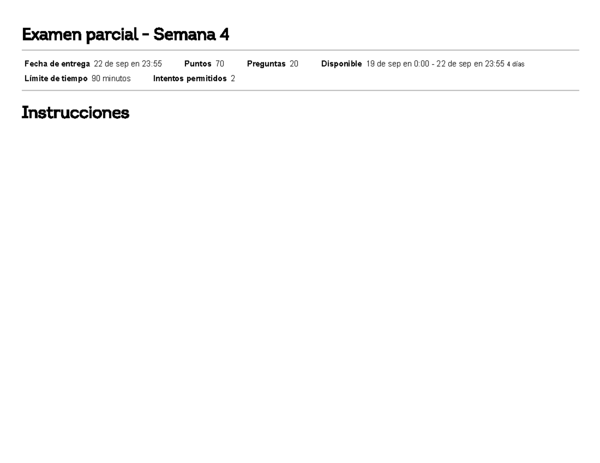 Examen parcial - Semana 4 I2O4] Psicologia clinica - Examen parcial ...